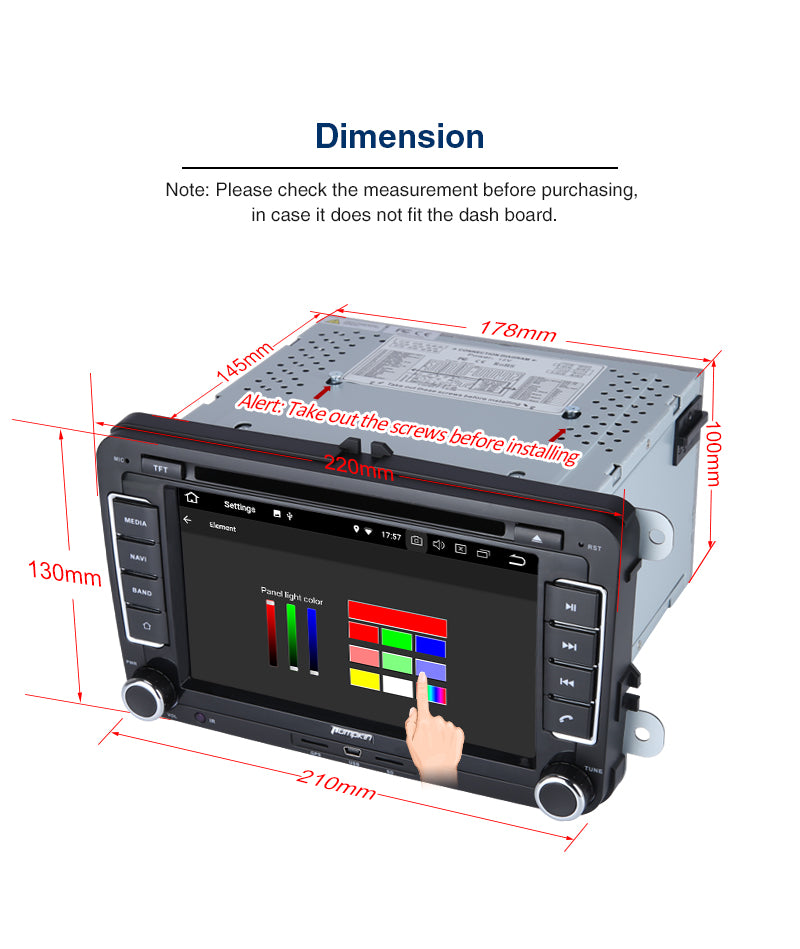 Double Din Car Stereo | 2 din car radio | 2 din car navigation system ...