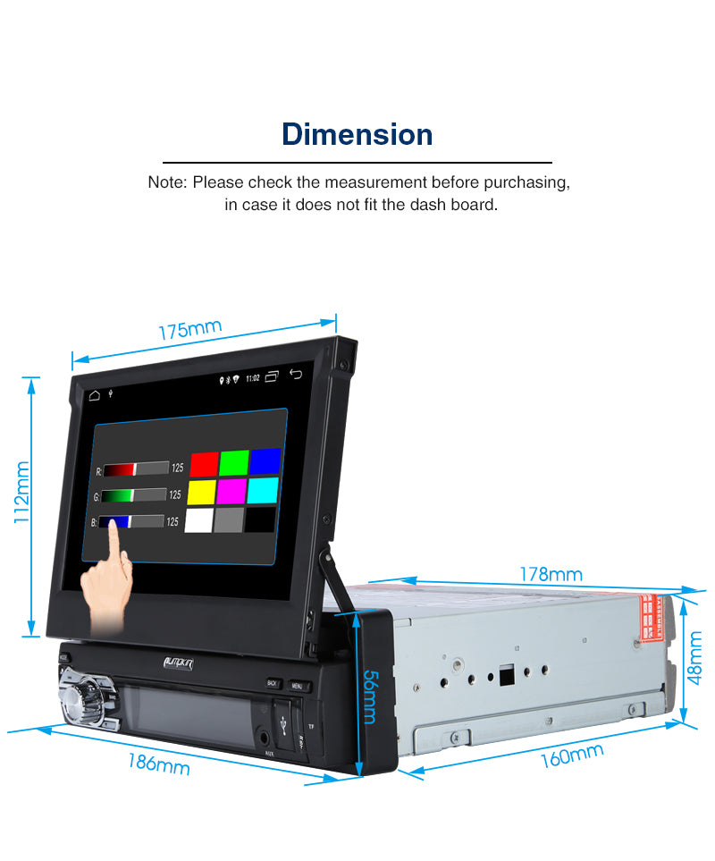 Single Din Car Stereo | 1 Din Head Unit | 1 Din Flip-out Car Stereo ...