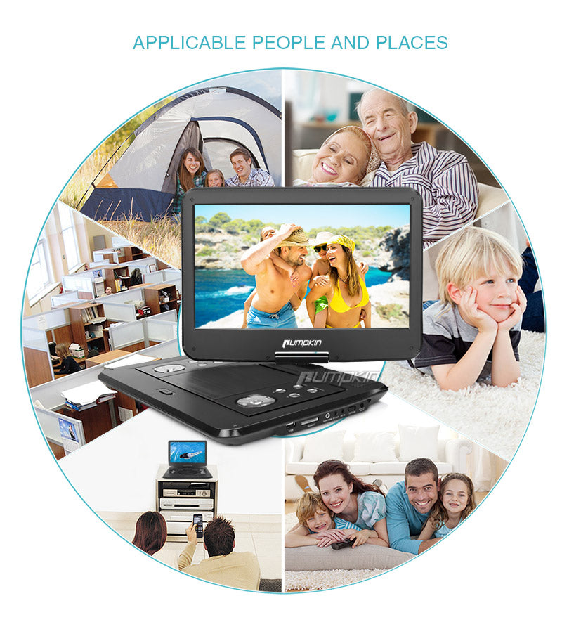 Portable DVD Player | HD, Large Screen, Region Free – Pumpkin